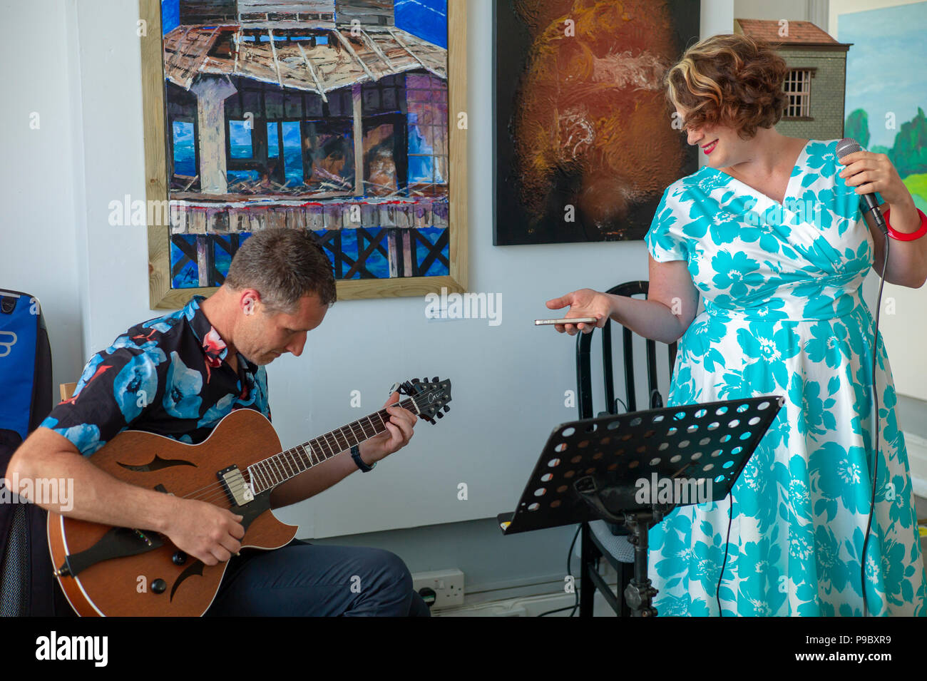 Jazz Duo in performance Stock Photo - Alamy