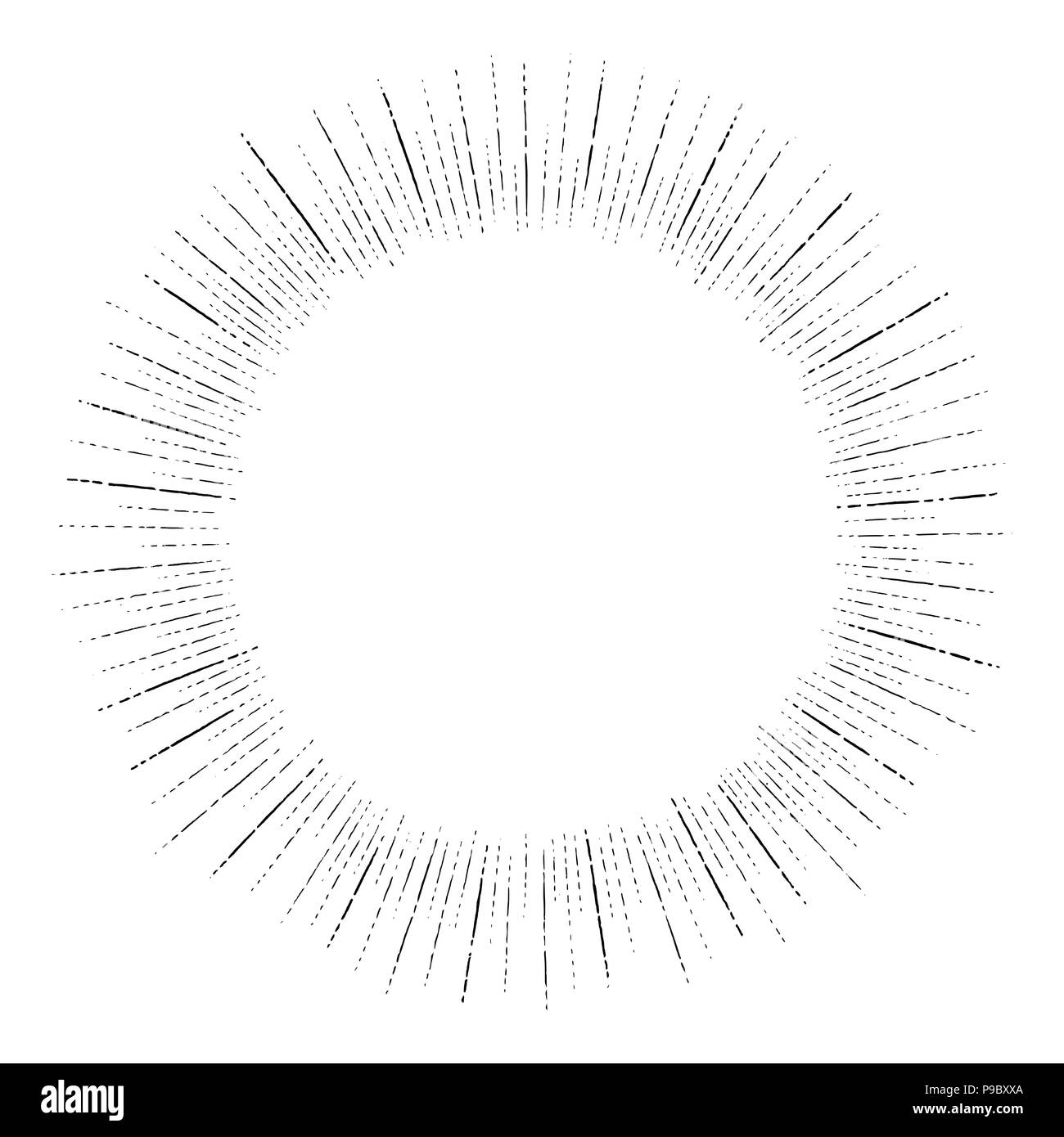 Rays hand drawing vintage engraving illustration isolated on white ...
