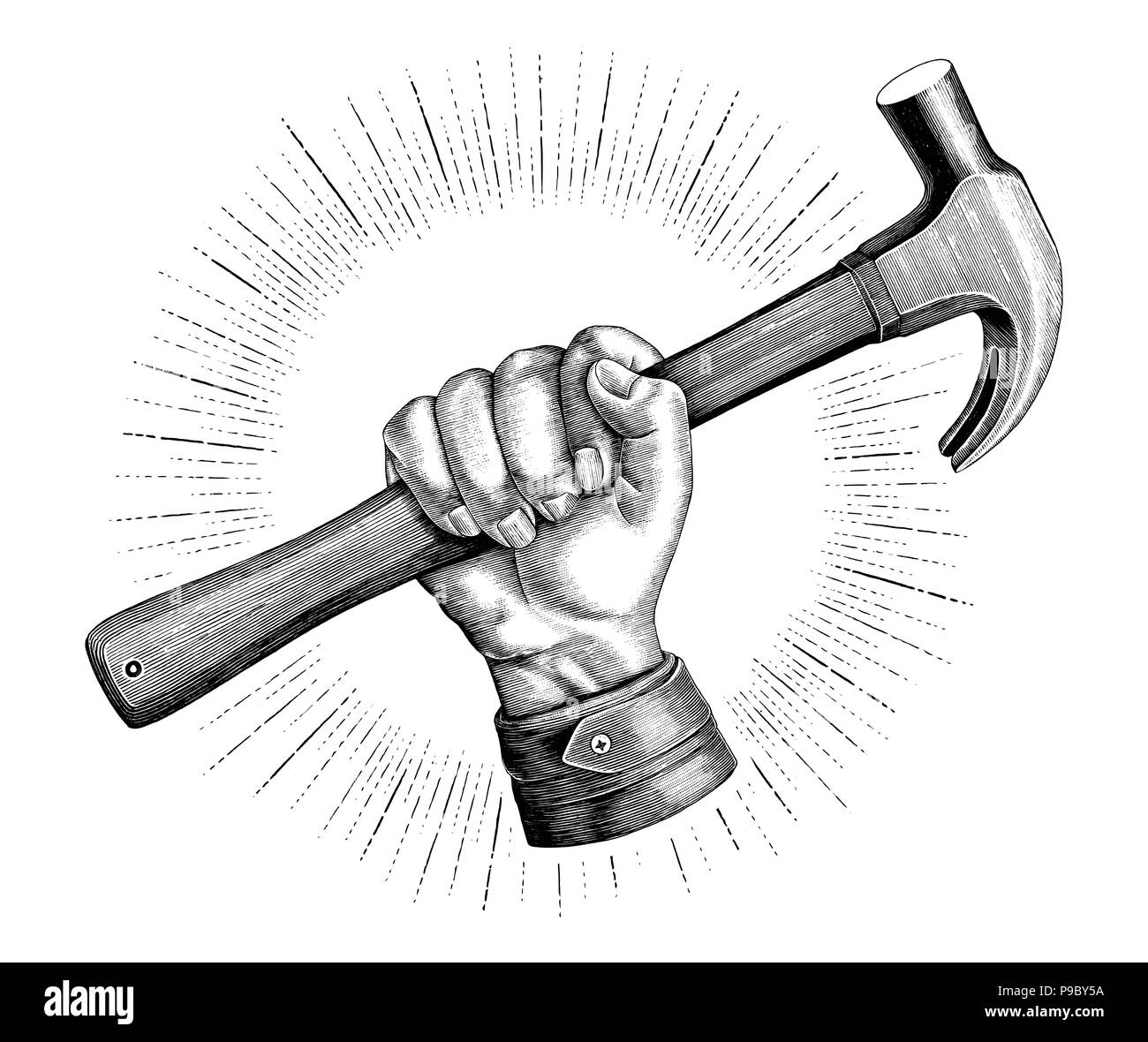 Vintage Hammer Vector