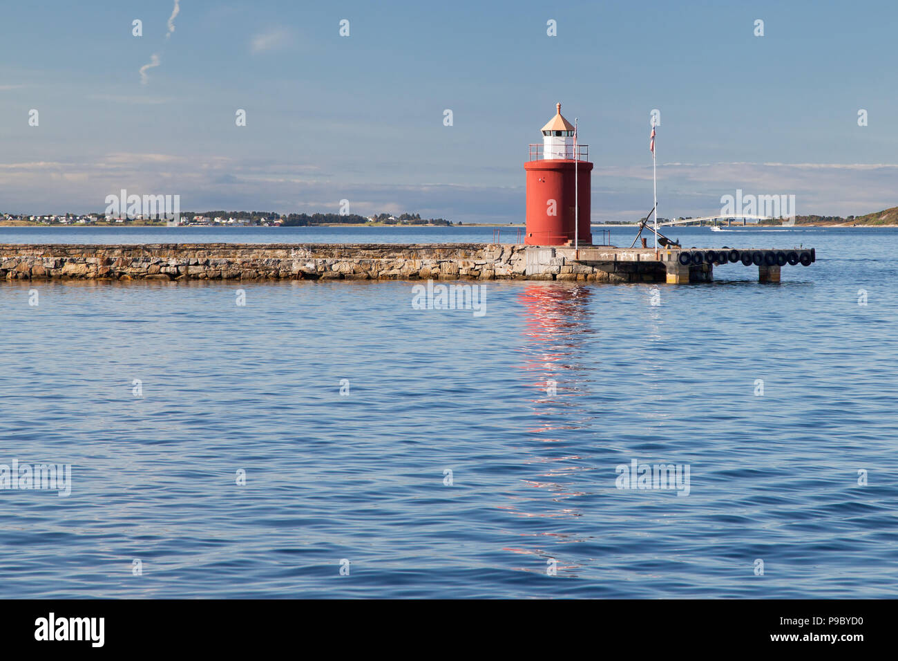 Lighthouse bridge in harbor hi-res stock photography and images - Alamy