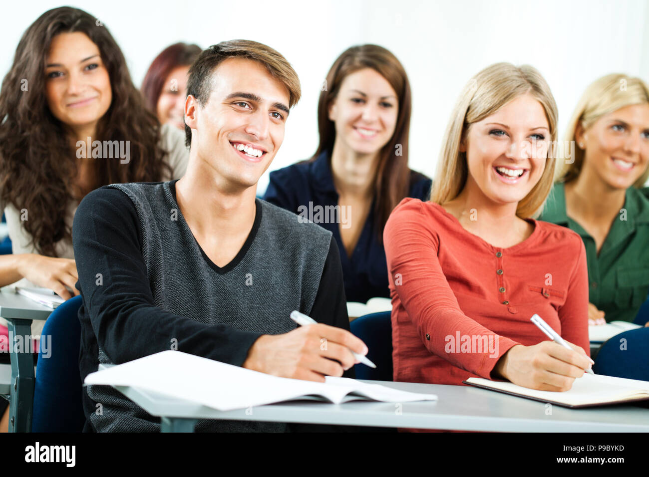 Students in class Stock Photo - Alamy