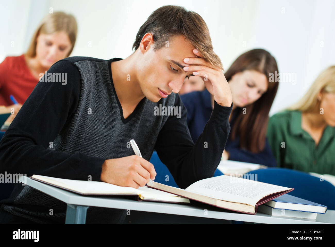 Students in class Stock Photo - Alamy
