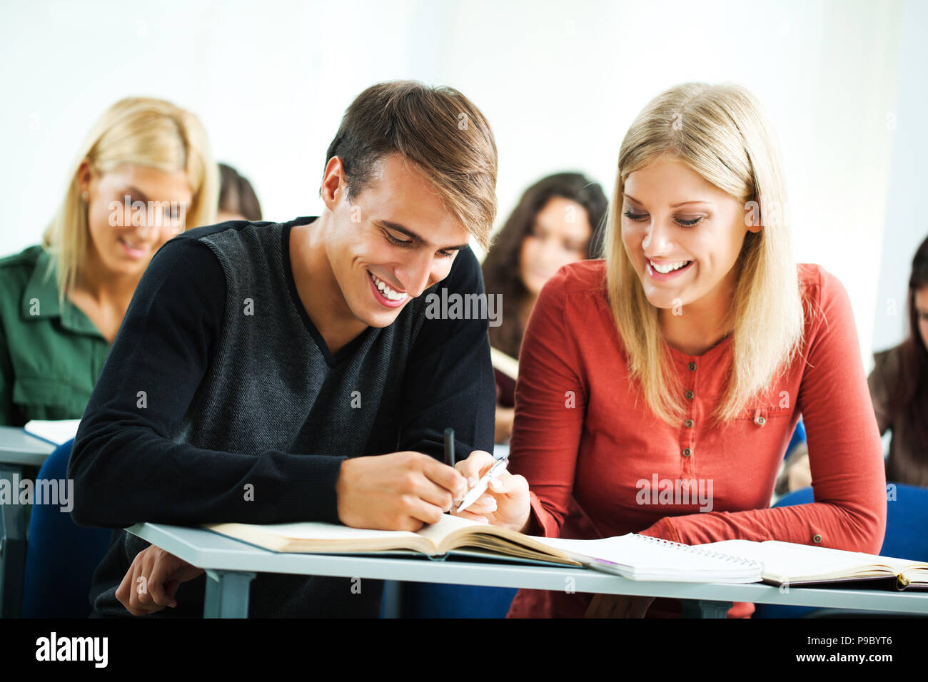 Students in class Stock Photo - Alamy