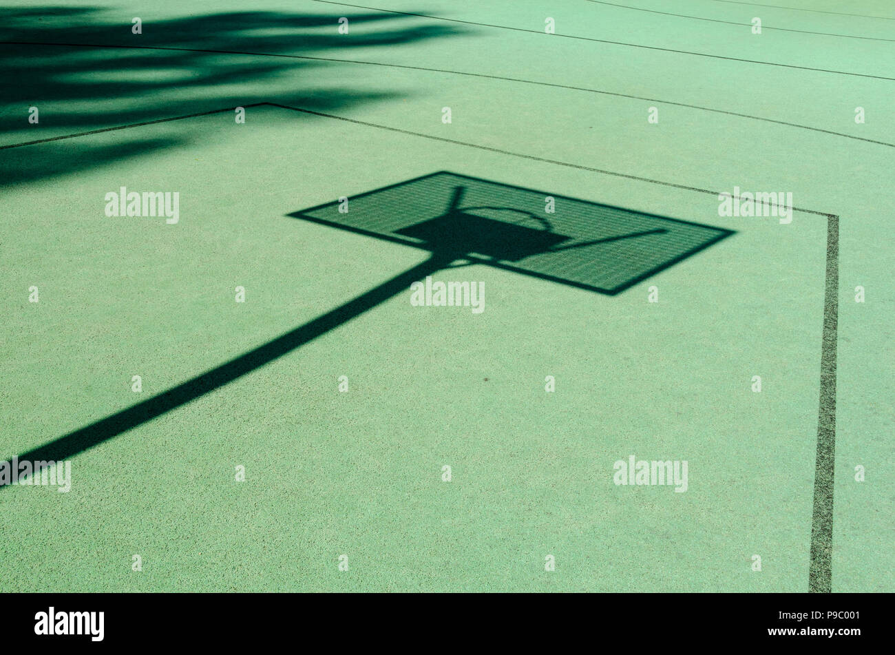 Basketball court shadow hoop backboard hi-res stock photography and ...