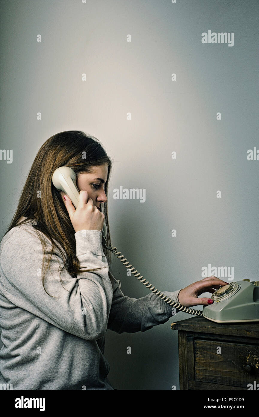 Rotary dial phone hi-res stock photography and images - Alamy