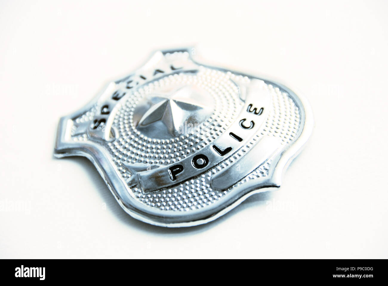 close-up of a police metal badge Stock Photo - Alamy