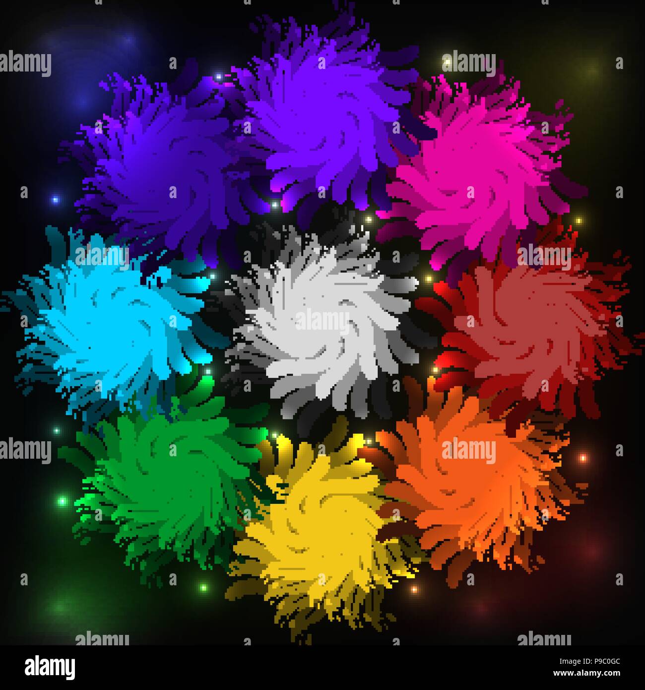 Vintage style bokeh dark Stock Vector Images - Alamy