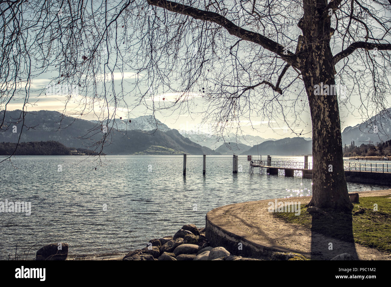 Fascinating view of Lucerne Lake in Switzerland Stock Photo - Alamy