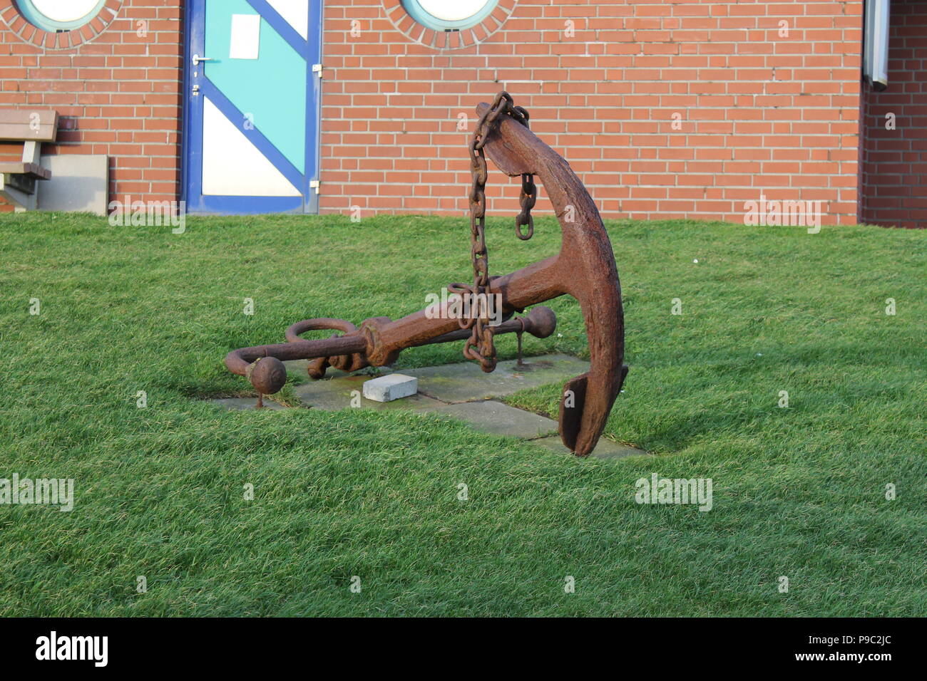 vintage rusting anchor Stock Photo - Alamy
