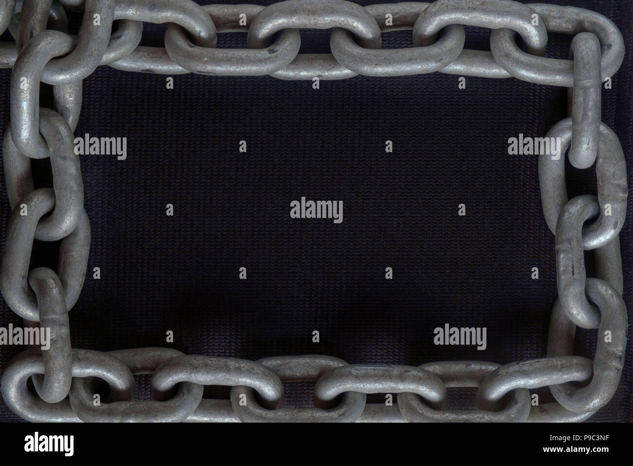 Frame of chain on nylon background Stock Photo - Alamy