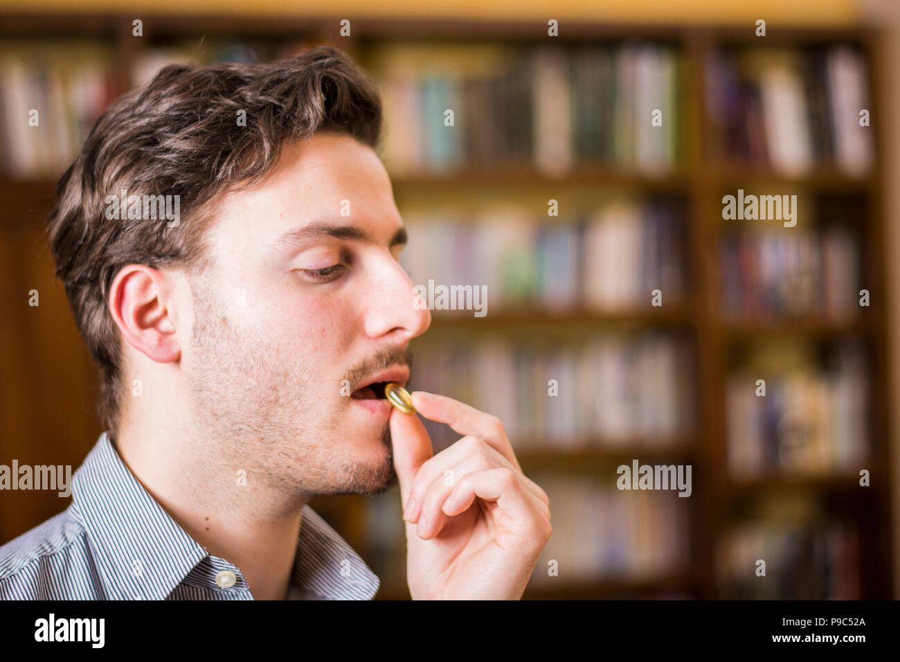 Mouth man tablet hi-res stock photography and images - Alamy