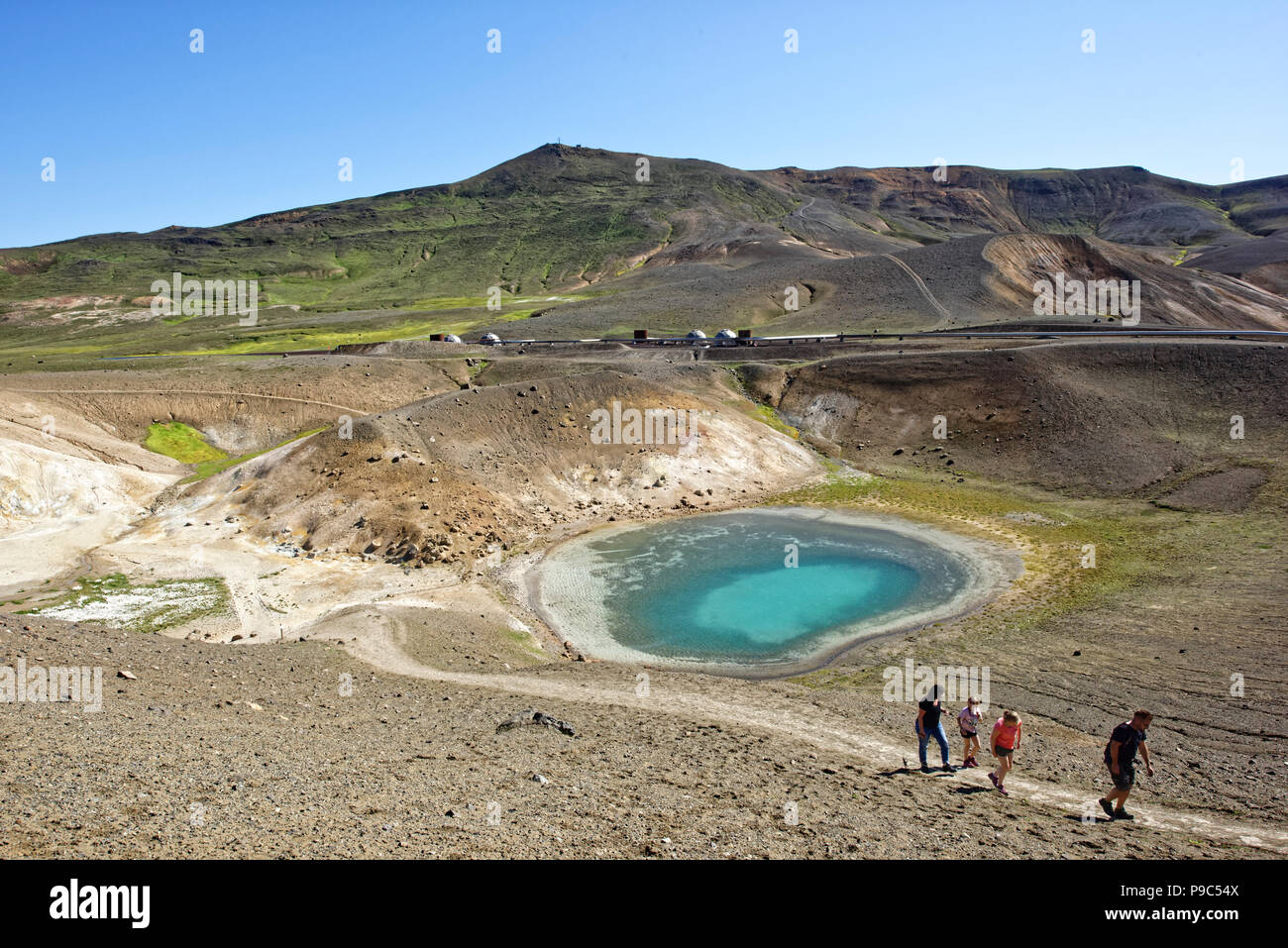 Explosion crater Viti, Krafla Volcano, near Reykjahlid, Iceland Stock ...