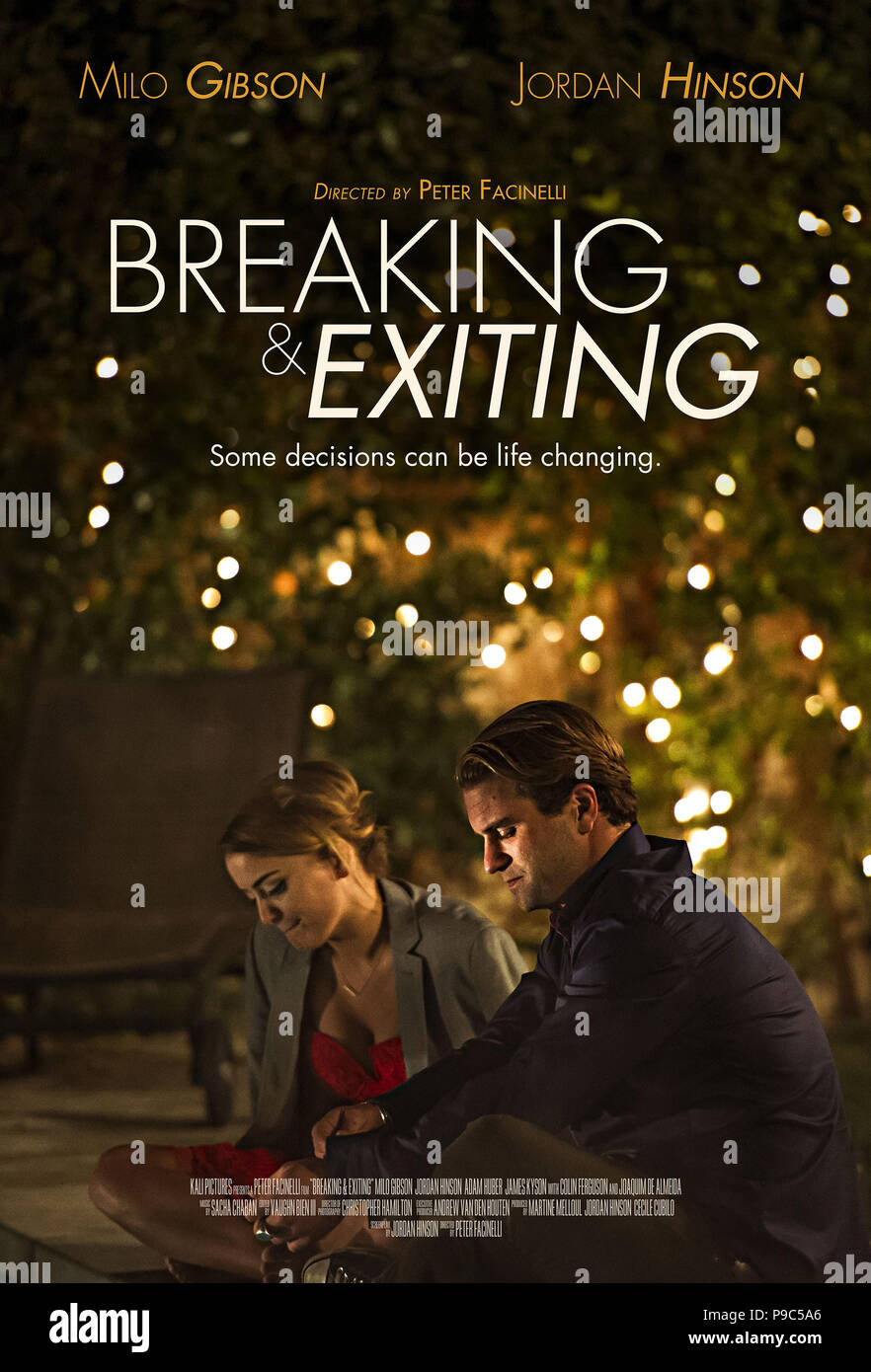 BREAKING & EXITING, poster, from left: Jordan Hinson, Milo Gibson, 2018 ...