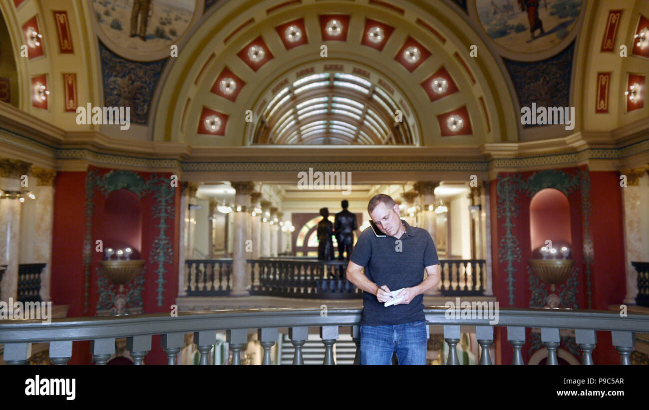 DARK MONEY, John S. Adams, in the Montana Capitol building, 2018. © PBS ...