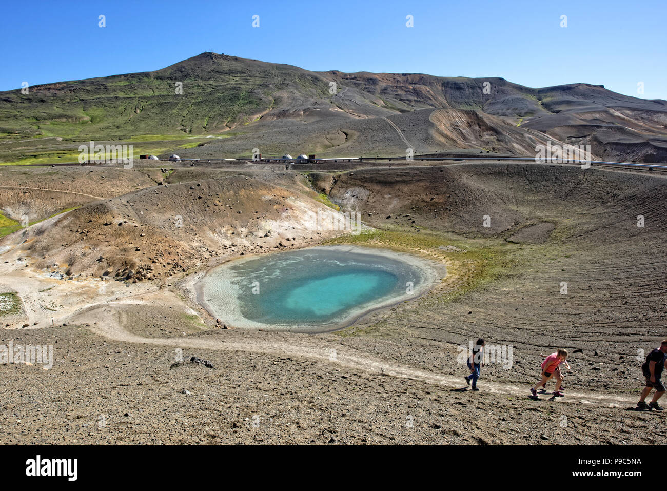 Explosion crater Viti, Krafla Volcano, near Reykjahlid, Iceland Stock ...