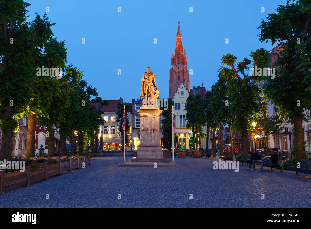Simon Stevin Square in Bruges, Belgium Stock Photo - Alamy