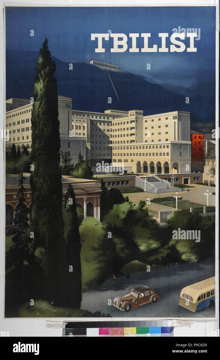 Tbilisi (Poster of the Intourist company). Museum: Russian State ...