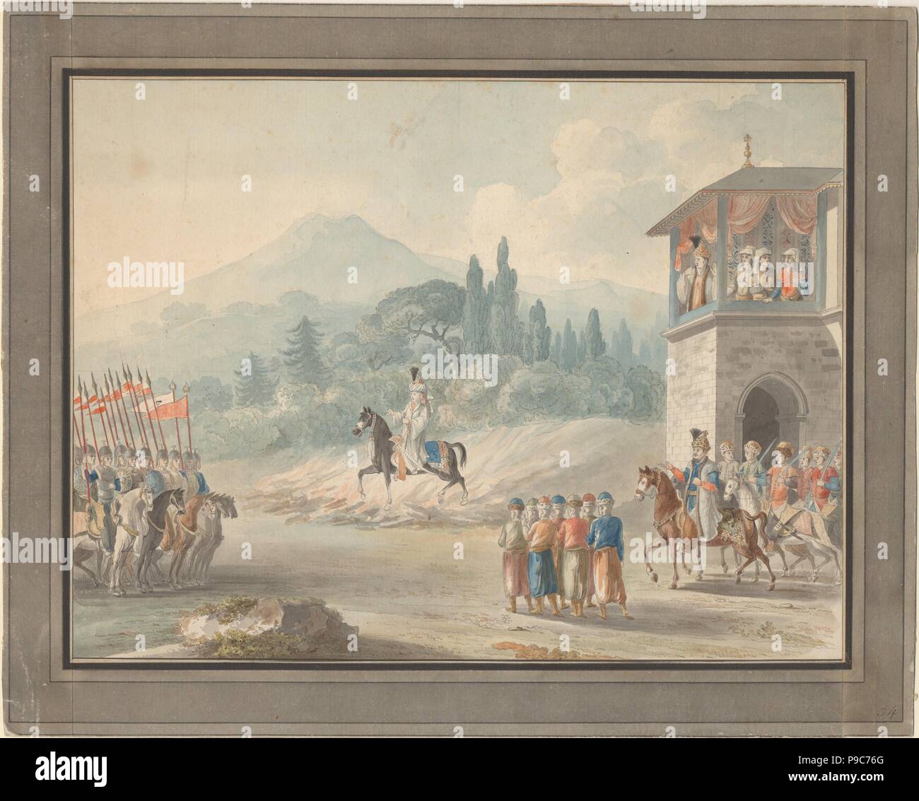 Georgian cavalry review. Museum: PRIVATE COLLECTION Stock Photo - Alamy