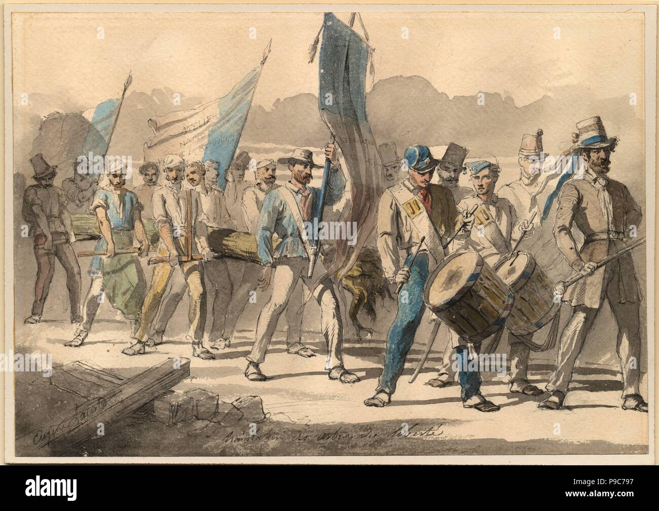 The Planting of a Tree of Liberty in France on 1848. Museum: PRIVATE ...