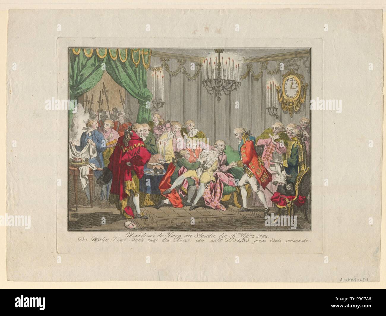 The Assassination of King Gustav III on 16 March 1792. Museum: PRIVATE ...