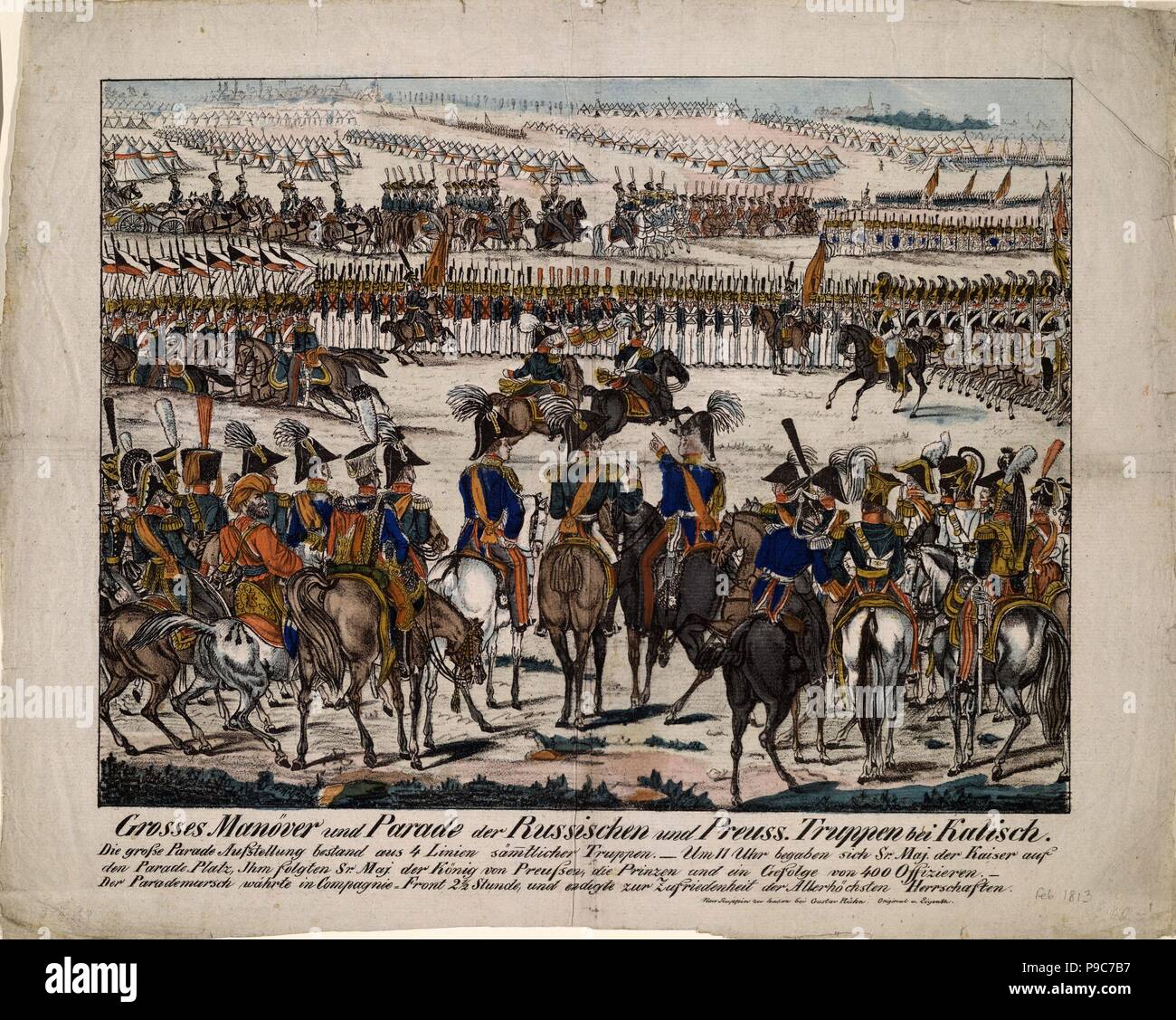 Russo-Prussian parade in Kalisz 1835. Museum: PRIVATE COLLECTION Stock ...