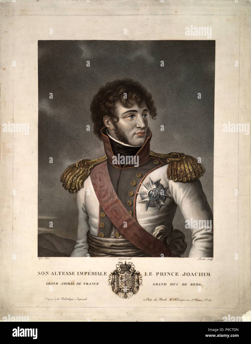 Portrait of Joachim Murat. Museum: PRIVATE COLLECTION Stock Photo - Alamy