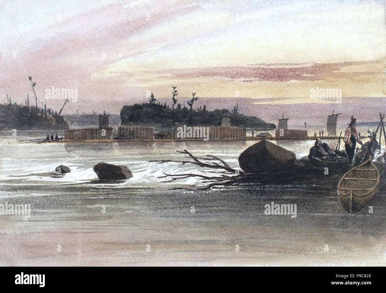 A Large Raft on the St. Lawrence River Stock Photo - Alamy