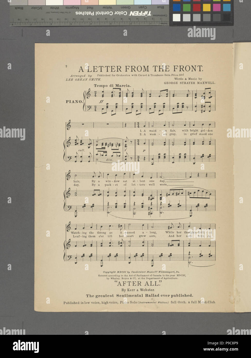 A letter from the front Stock Photo - Alamy