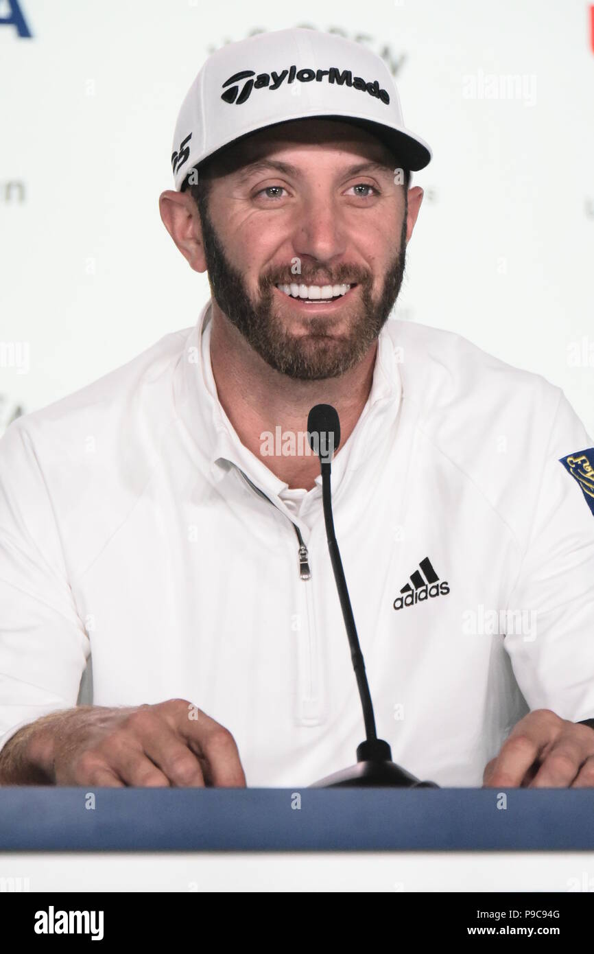 Dustin Johnson, leading golfer in US OPEN Golf tournament being ...