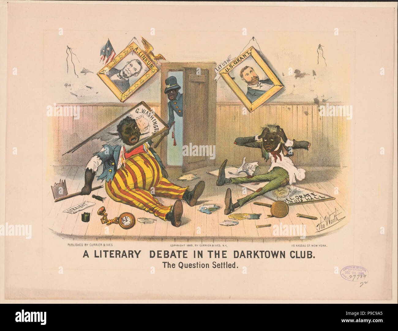A literary debate in the Darktown Club-The question settled - Tho ...