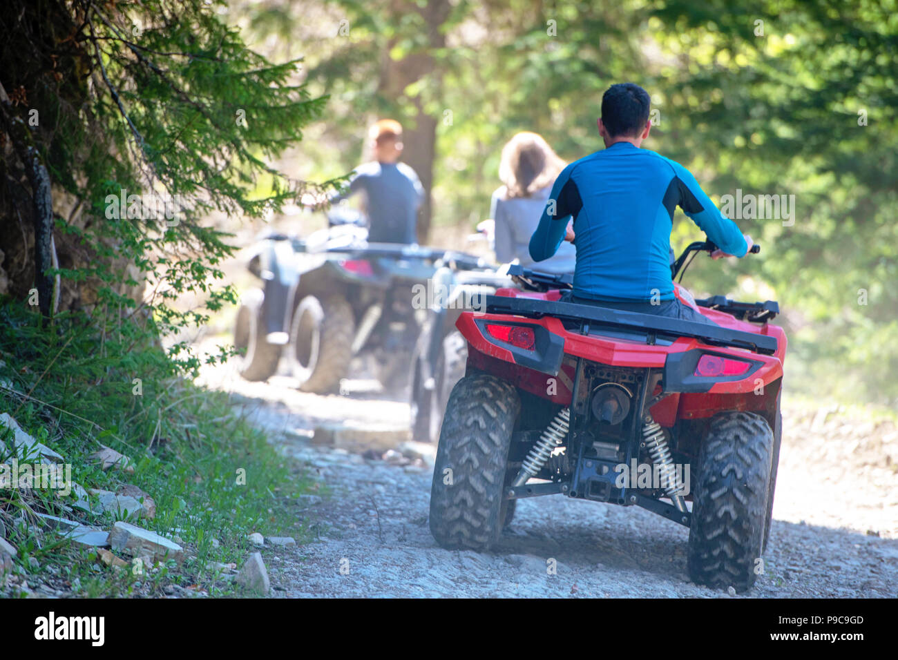 man riding atv vehicle on off road track ,people outdoor sport ...