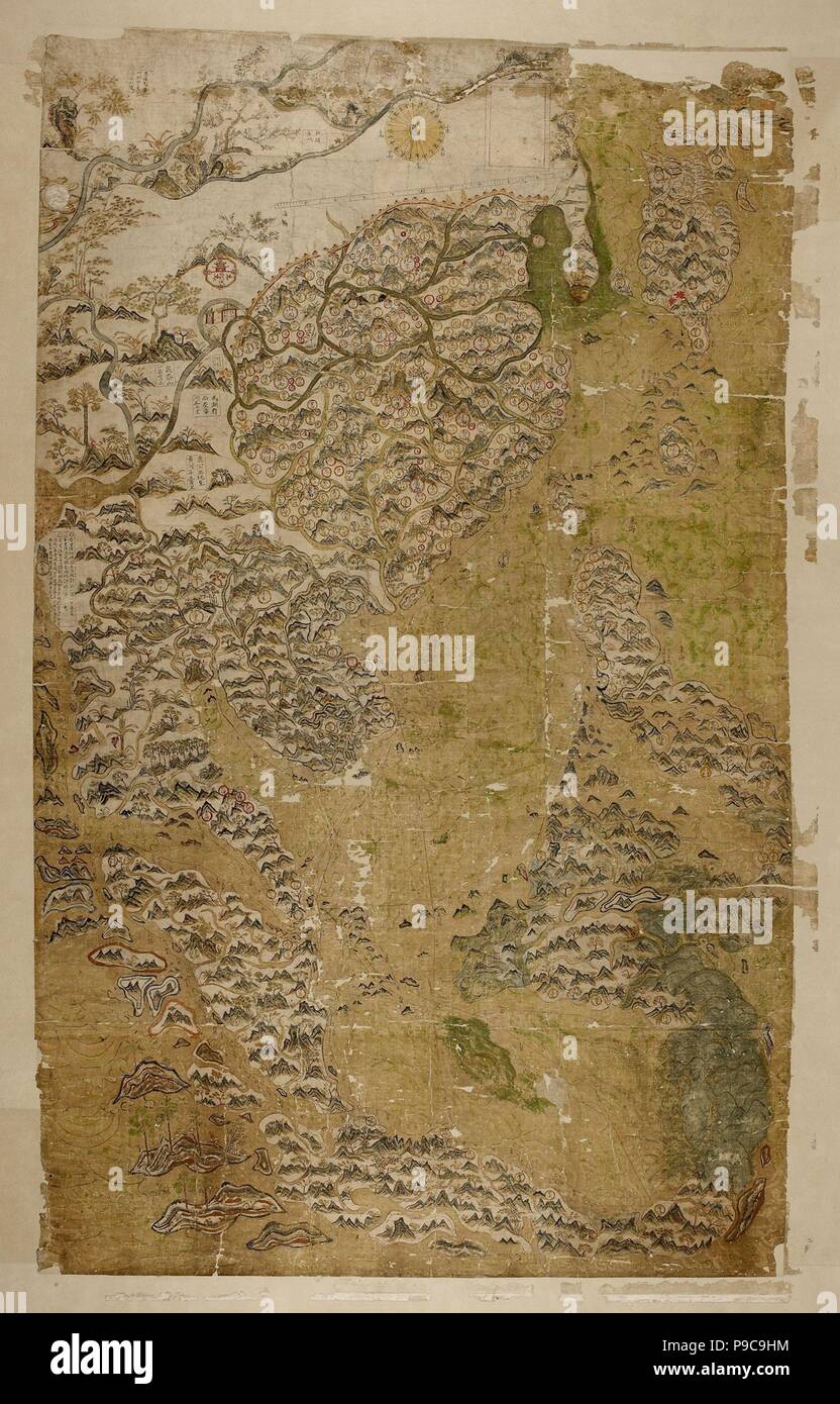 The Selden Map of China. Museum: Bodleian Library, Oxford Stock Photo ...