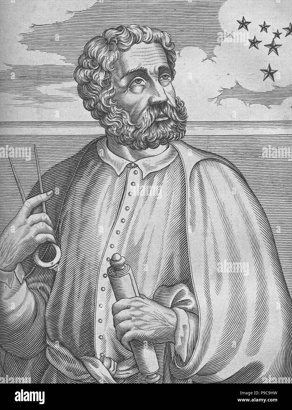 Portrait of Ferdinand Magellan. (From Isaac Bullart’s Academie des ...