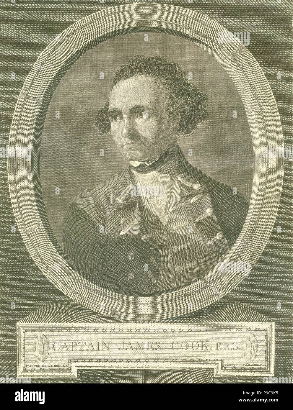 Portrait of Captain James Cook. Museum: PRIVATE COLLECTION Stock Photo ...