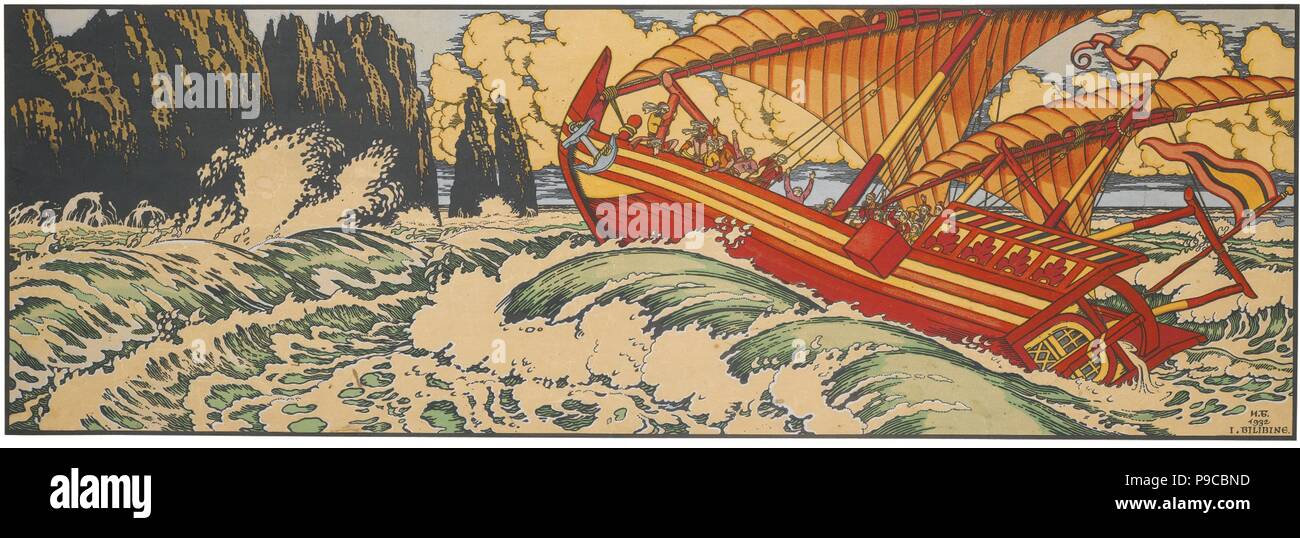 Sinbad the Sailor. Illustration for Arabian Fairy Tales. Museum ...