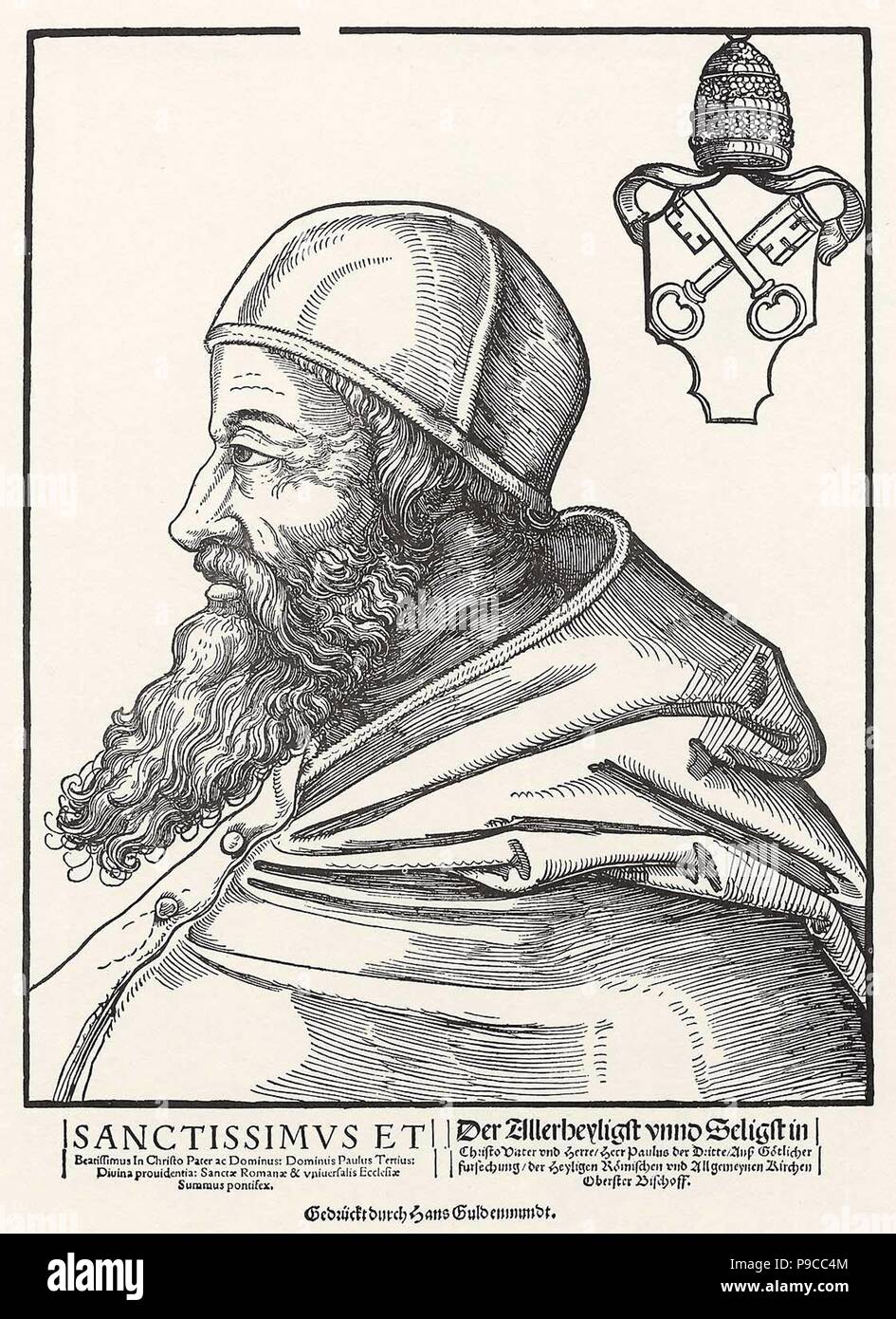 Portrait of Pope Paul III Farnese. Museum: Herzogliches Museum Gotha ...