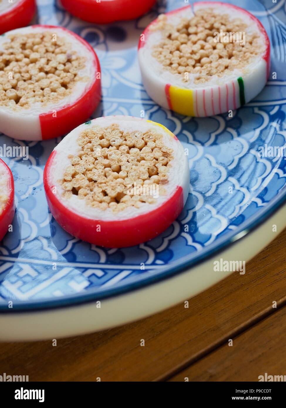 Korean traditional candy, Rice cookie Stock Photo - Alamy