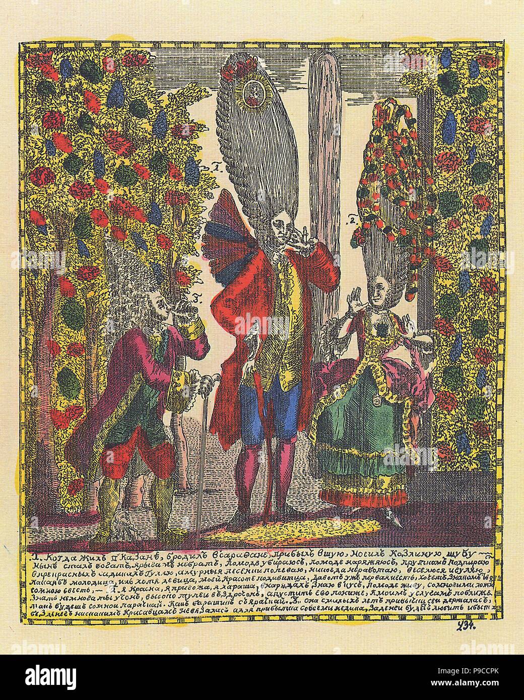 Cartoon satirising the Wigs (Lubok). Museum: State A. Pushkin Museum of ...