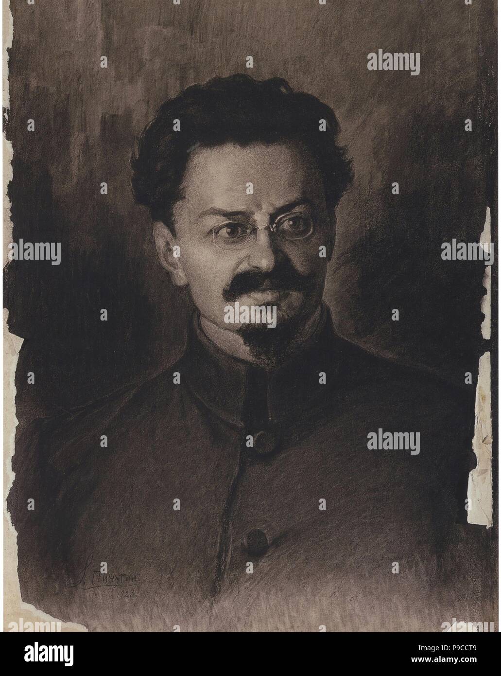 Portrait of Leon Trotsky (1879-1940). Museum: PRIVATE COLLECTION Stock ...