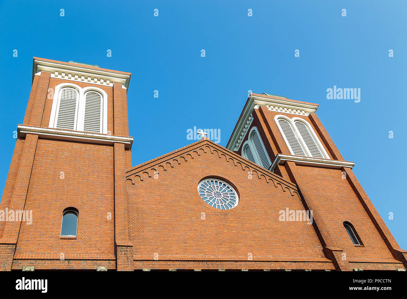 Nagasaki, Japan - 14JUL2018: Close up of Urakami Cathedral in Nagasaki ...