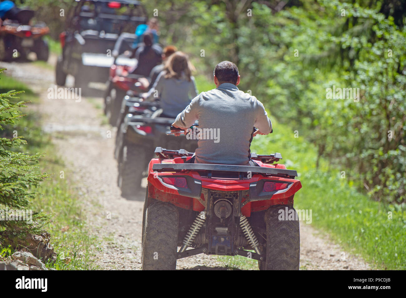 man riding atv vehicle on off road track ,people outdoor sport ...