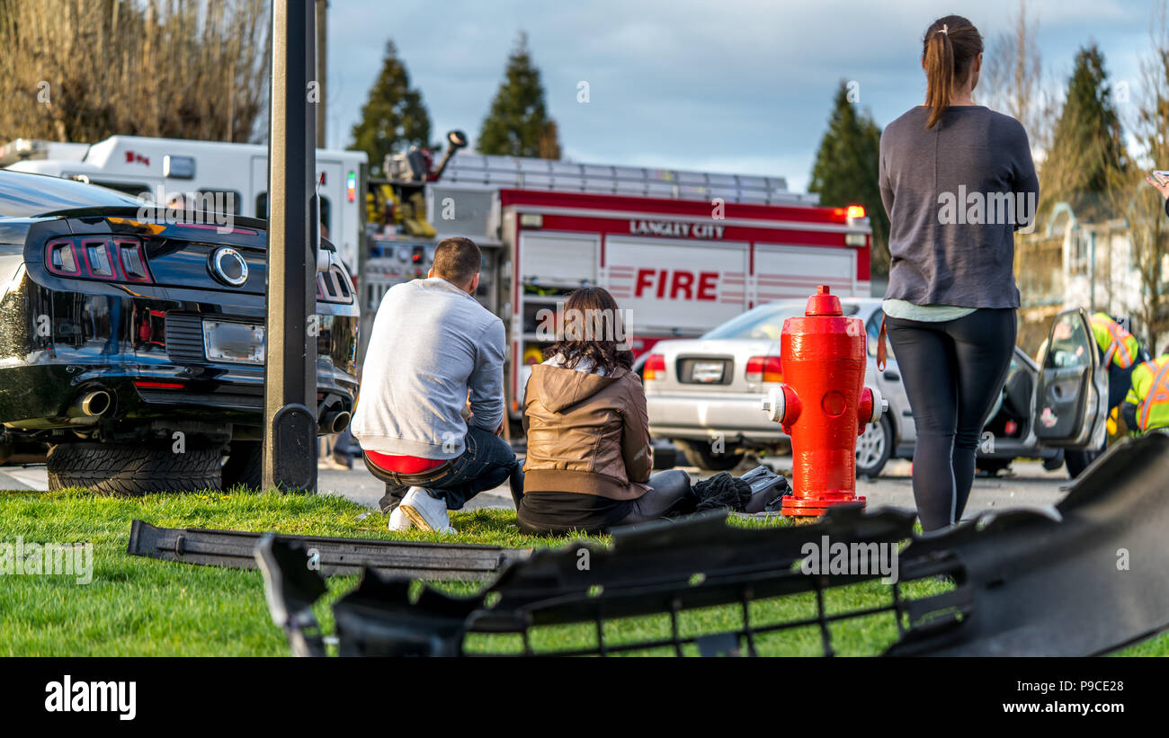 Car collision aftermath hi-res stock photography and images - Alamy
