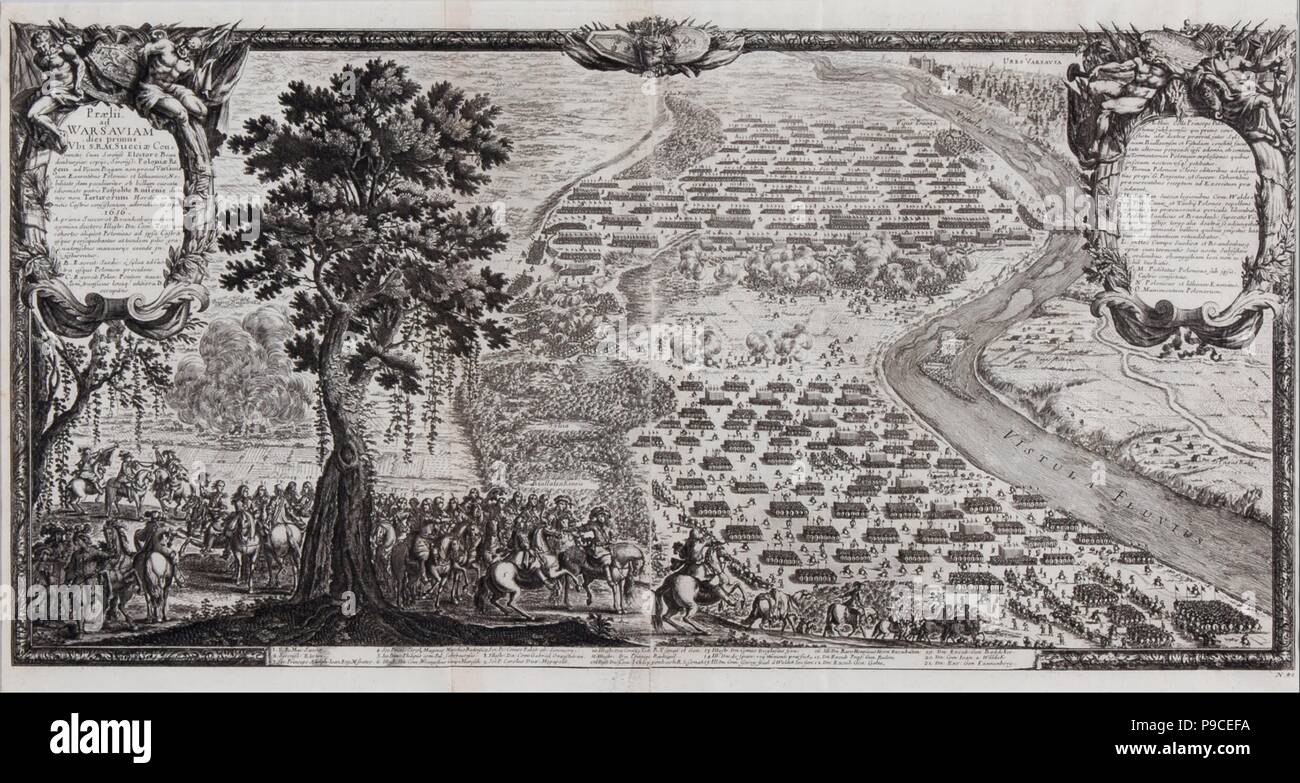 The Battle of Warsaw on July 1656. Museum: Wilanów Palace Museum Stock ...