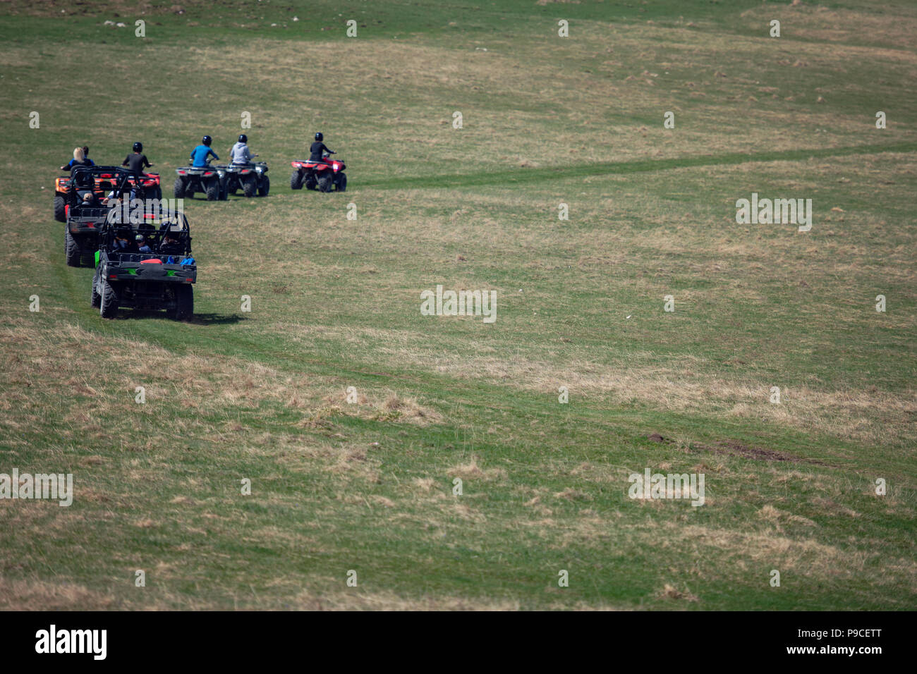 man riding atv vehicle on off road track ,people outdoor sport ...