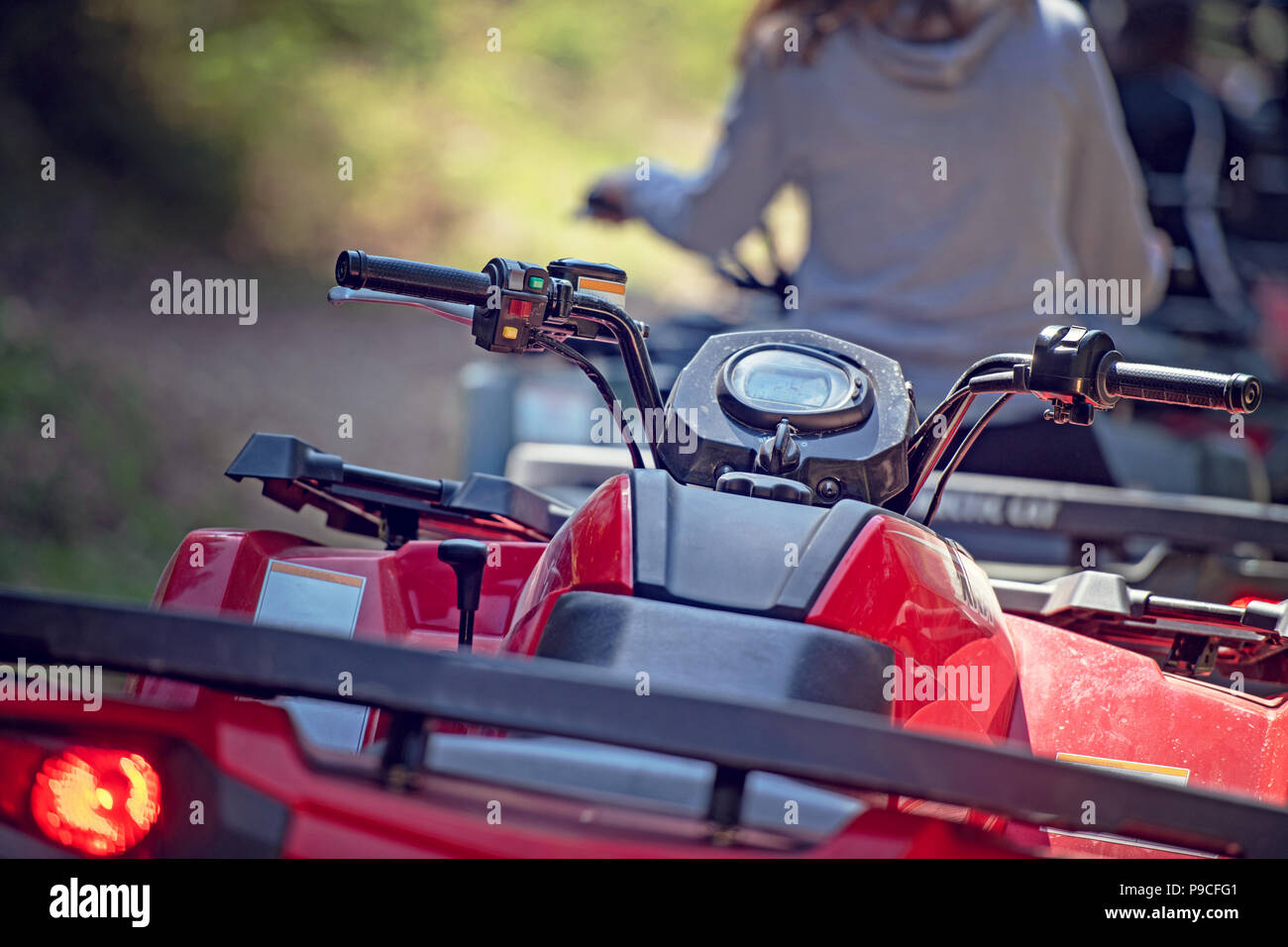 man riding atv vehicle on off road track ,people outdoor sport ...