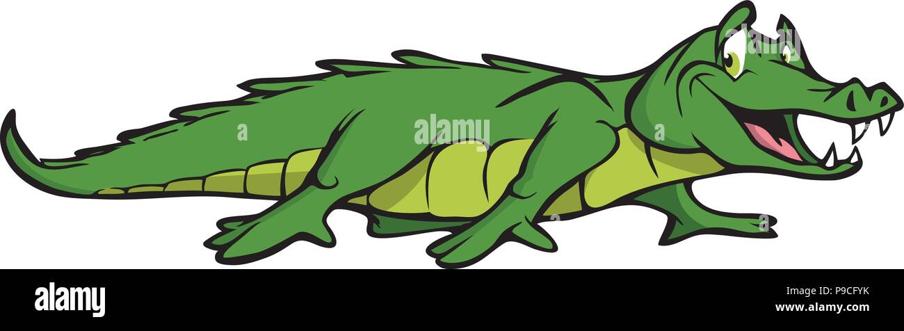 cartoon vector illustration of an alligator Stock Vector Image & Art ...