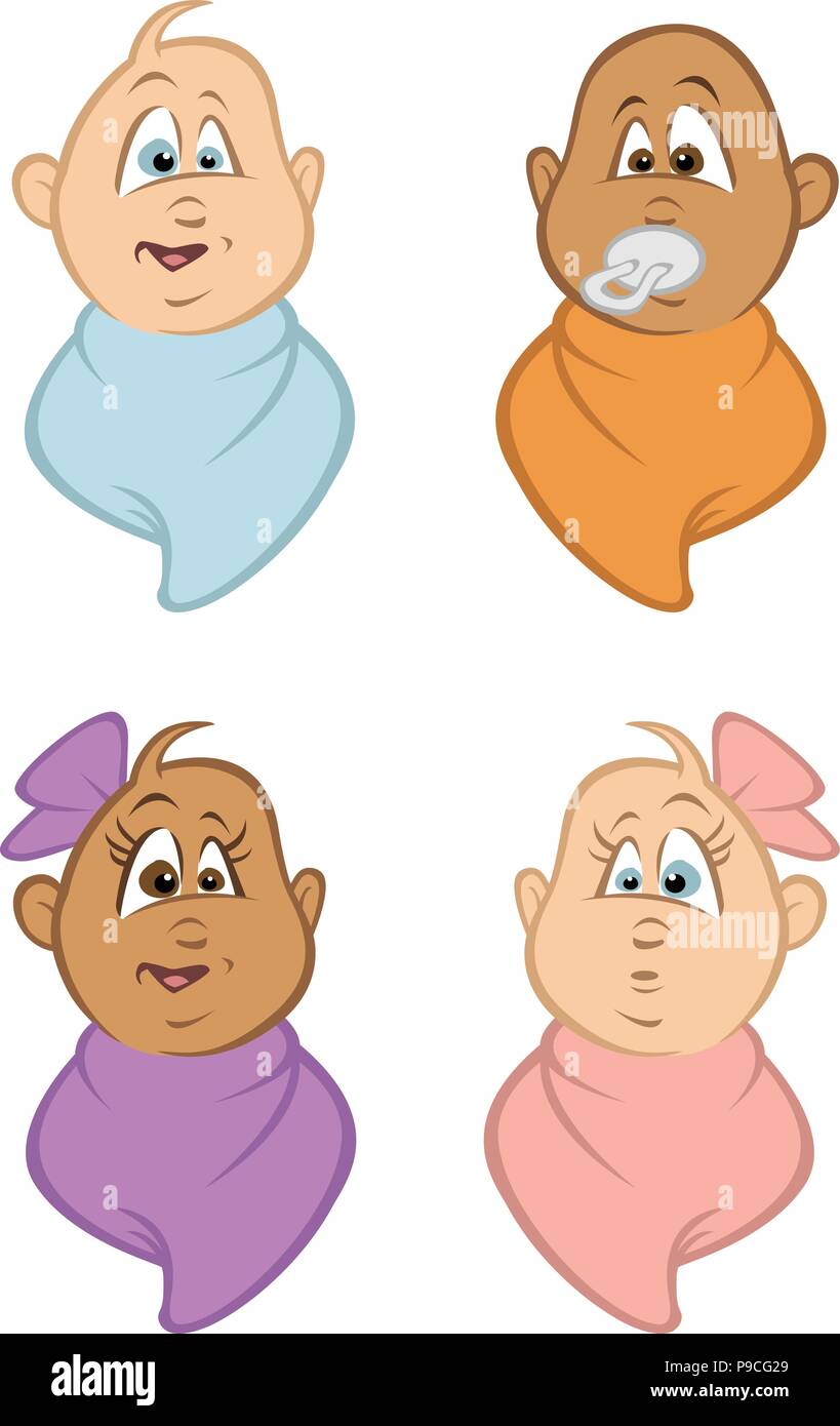 Baby bundled Stock Vector Images - Alamy