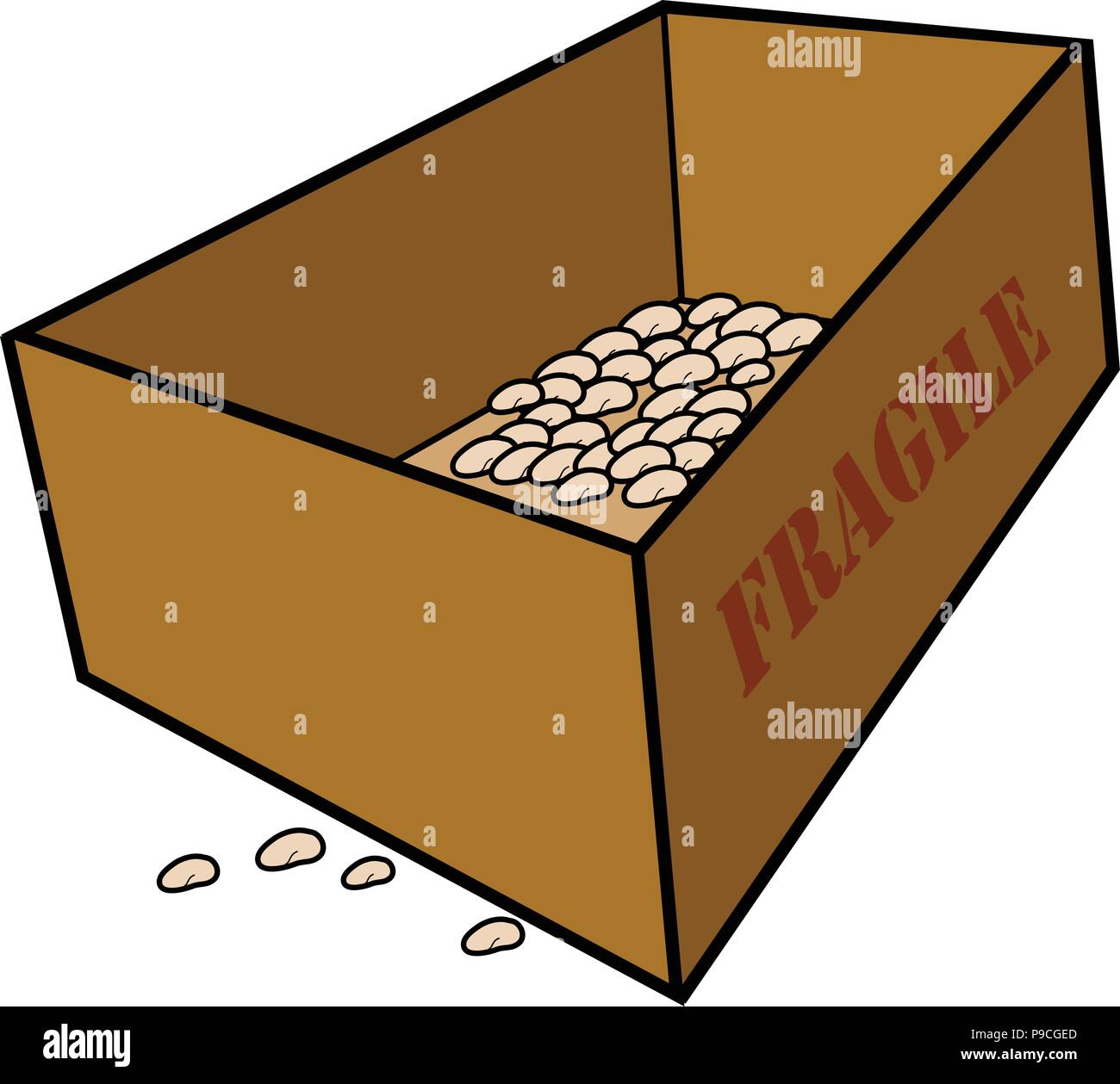cartoon vector illustration of a fragile box Stock Vector Image & Art ...