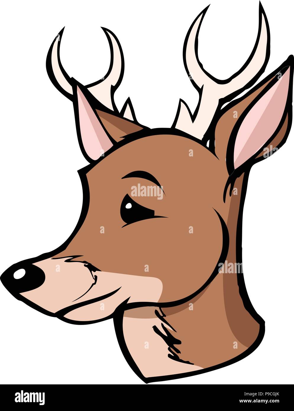 cartoon vector illustration of a deer buck Stock Vector Image & Art - Alamy