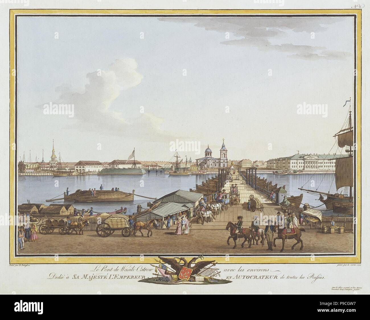 View of the Saint Isaac's Bridge from the Vasilyevsky Island. Museum ...